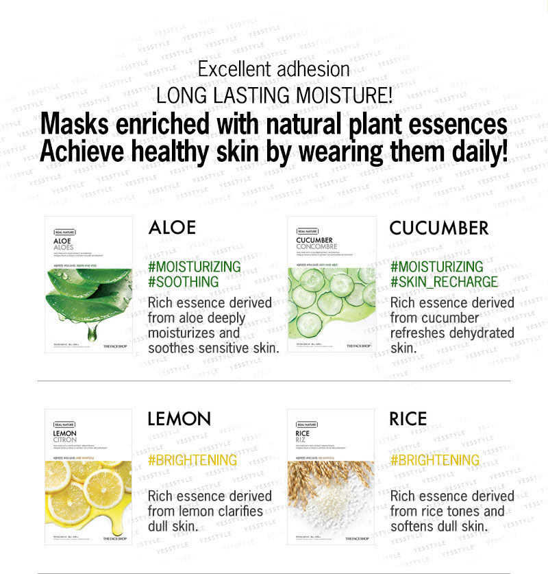 THE FACE SHOP Real Nature Face Mask 1pc (20 Types) 20g | YesStyle