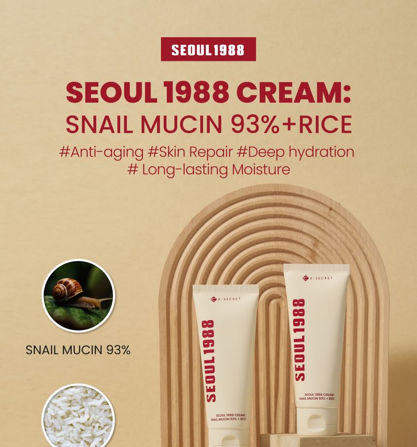 Buy KSECRET - SEOUL 1988 Cream : Snail Mucin 93% + Rice in Bulk ...