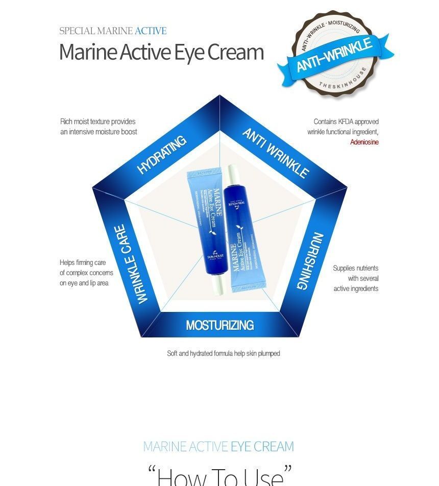 Buy the SKIN HOUSE - Marine Active Eye Cream (x150) (Bulk Box) in Bulk | AsianBeautyWholesale.com