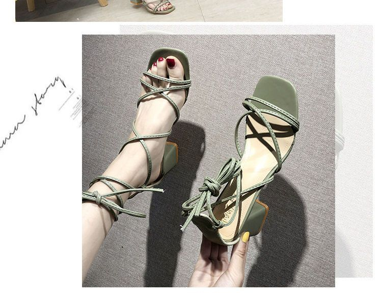 Weiya Block Heel Lace Up Sandals | YesStyle