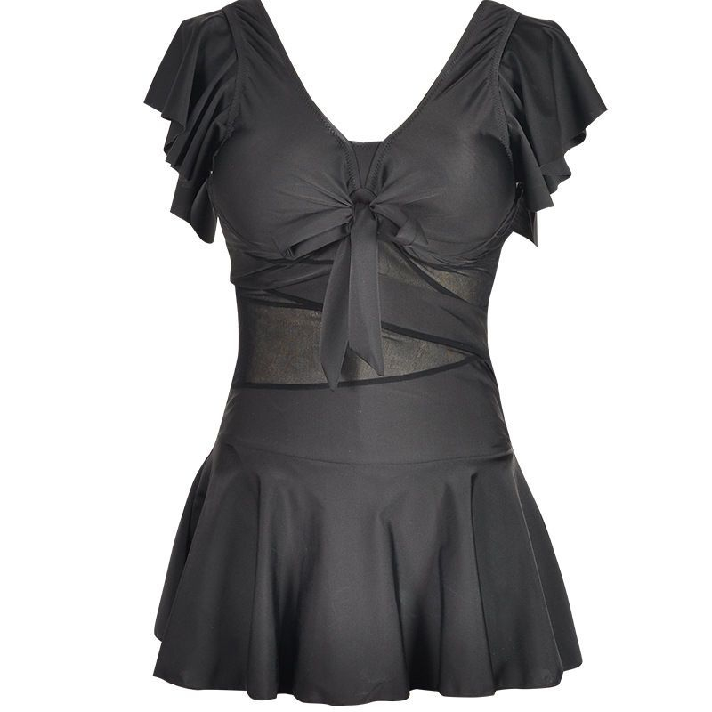 Sabbia Cap-Sleeve Ruffled Swim Dress | YesStyle