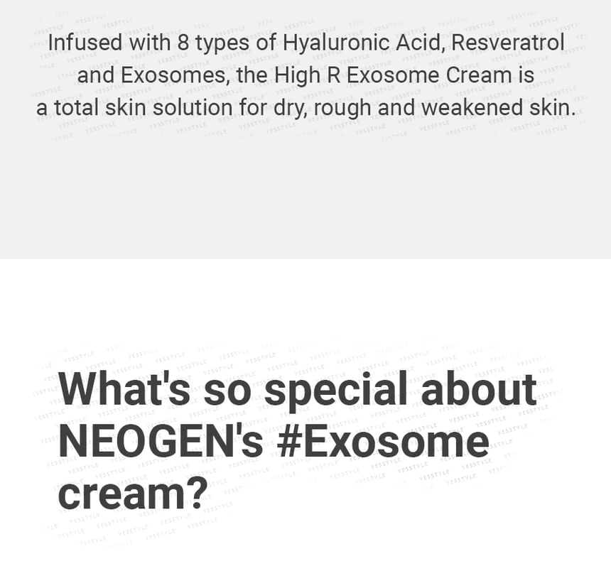 Buy NEOGEN - Dermalogy High R Exosome Cream in Bulk ...
