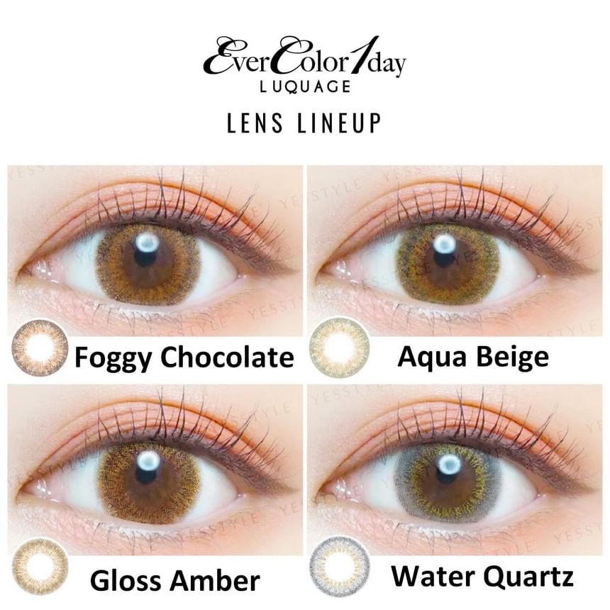 Buy EverColor - LUQUAGE One-Day Color Lens Aqua Beige 10 pcs in Bulk ...