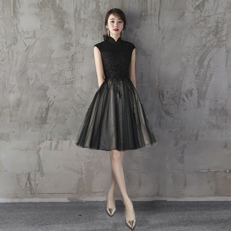 Wonhi Sleeveless Embroidered A-Line Evening Gown | YesStyle