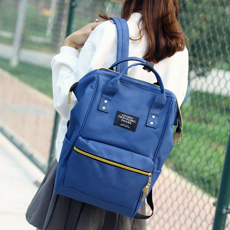 Golden Kelly Canvas Square Backpack | YesStyle