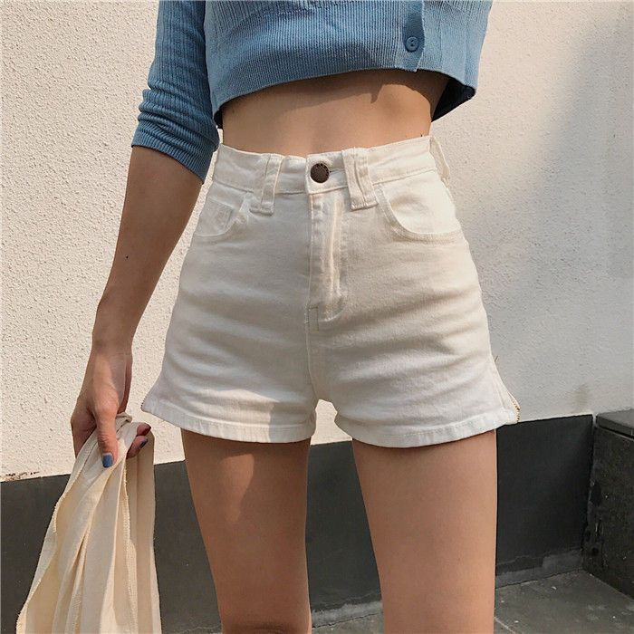 Yako Side-Zip Denim Shorts | YesStyle