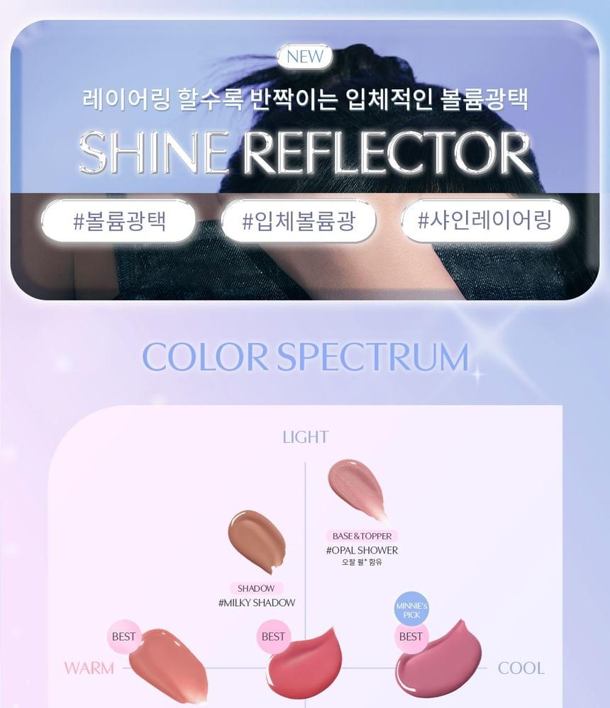 Buy 3CE - Shine Reflector - 7 colors in Bulk | AsianBeautyWholesale.com