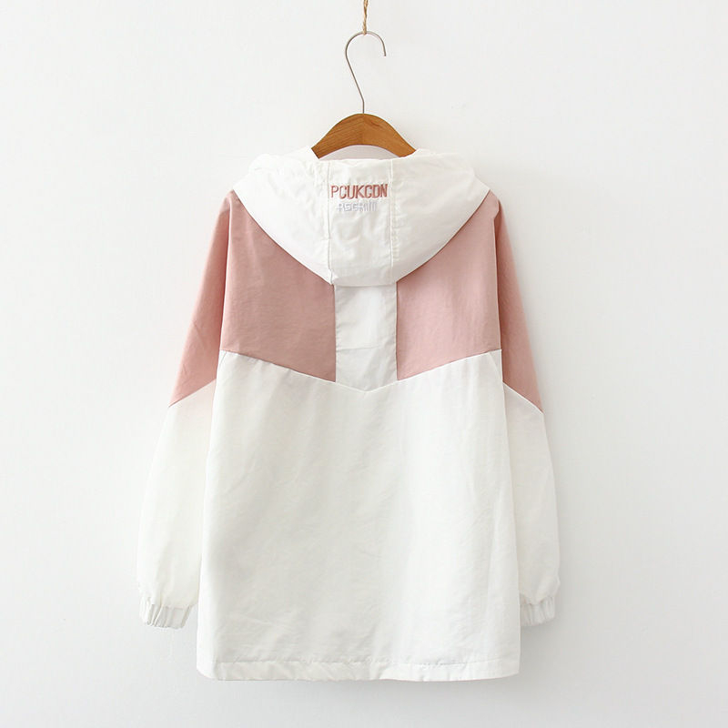 Angel Love Two-Tone Hooded Windbreaker | YesStyle