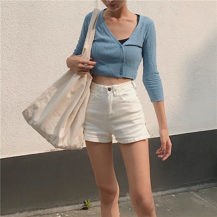 Yako Side-Zip Denim Shorts | YesStyle