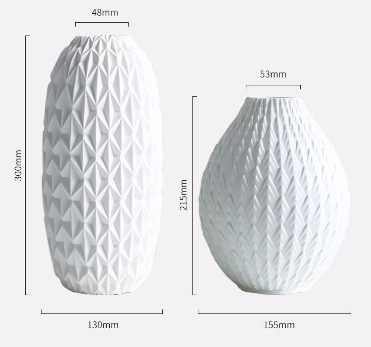 Gukan Geometric Textured Ceramic Vase | YesStyle