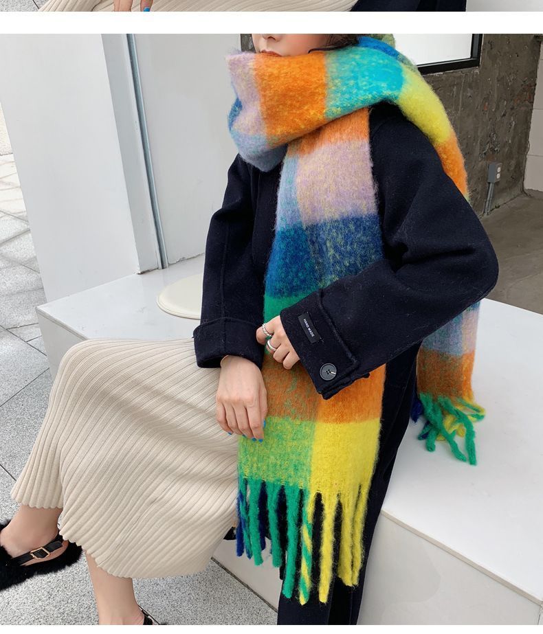 Frior Plaid Fringed Scarf | YesStyle