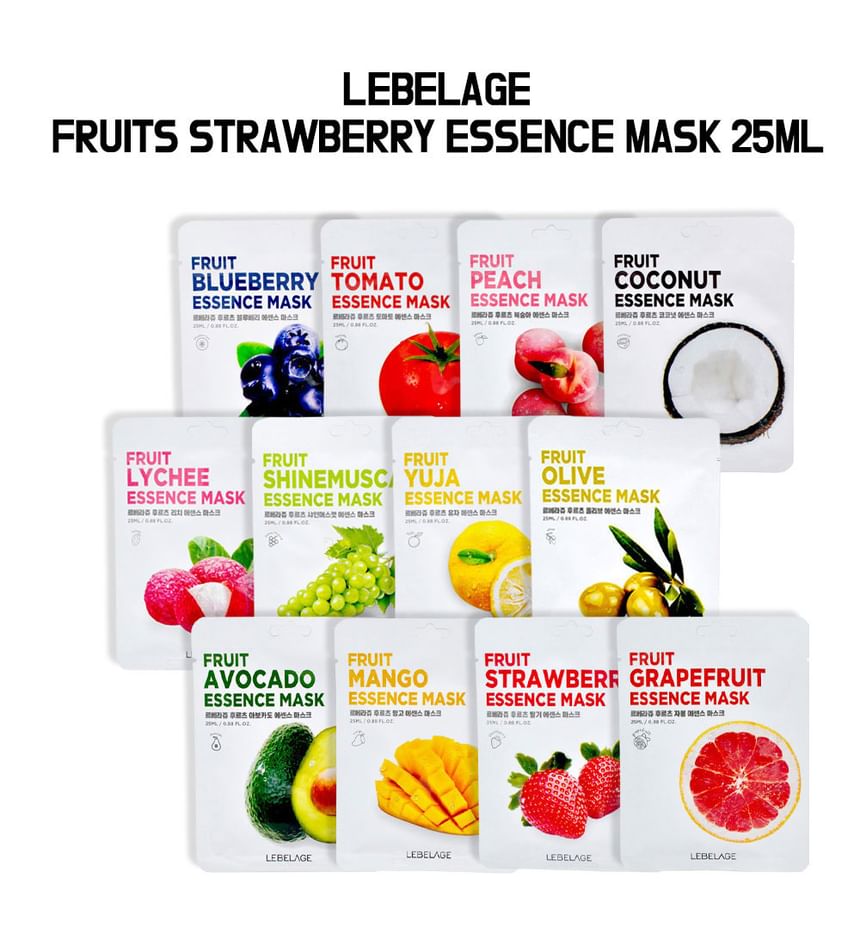 Buy LEBELAGE - Fruit Essence Mask - 12 Types (x10) (Bulk Box) in Bulk ...
