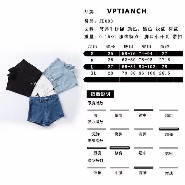 Sinora Denim Hot Pants Yesstyle