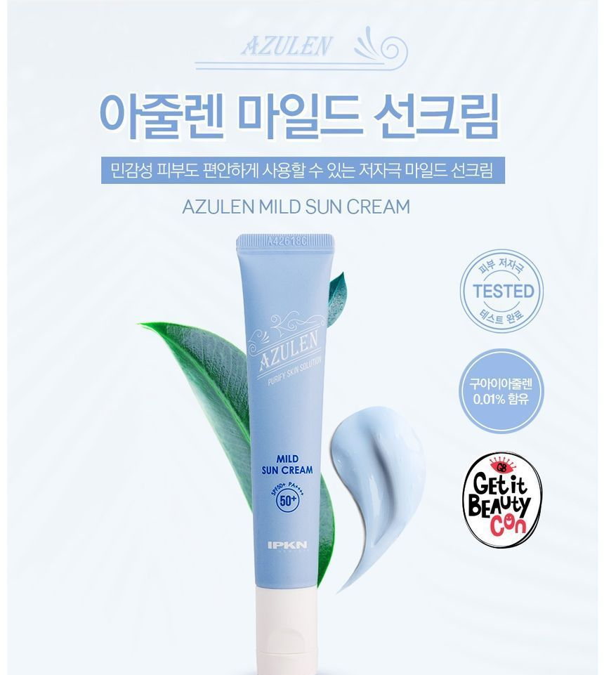 IPKN Azulen Mild Sun Cream SPF50+ PA++++ 30ml | YesStyle