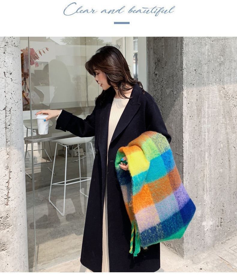 Frior Plaid Fringed Scarf | YesStyle