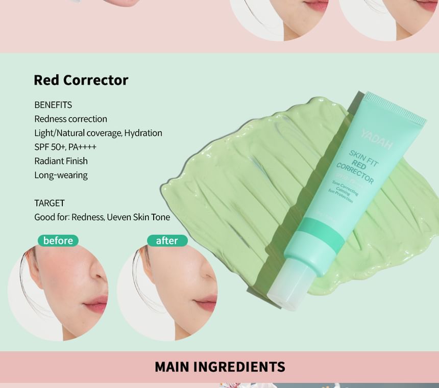 Buy YADAH - Skin Fit Red Corrector in Bulk | AsianBeautyWholesale.com