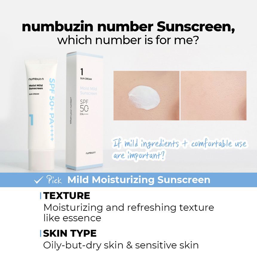 numbuzin No. 1 Mild Moisturizing Sunscreen | YesStyle