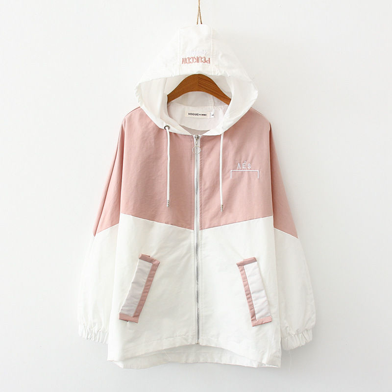 Angel Love Two-Tone Hooded Windbreaker | YesStyle