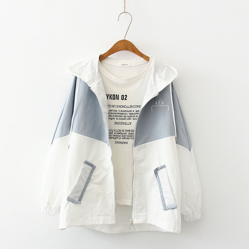 Angel Love Two-Tone Hooded Windbreaker | YesStyle