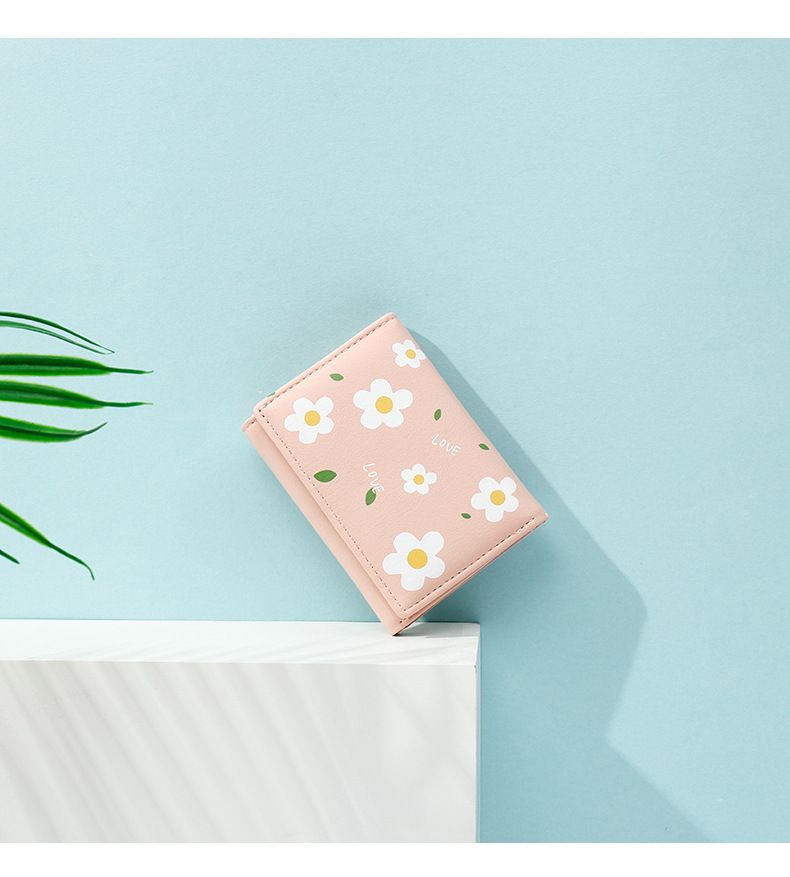 Taomicmic Faux Leather Floral Print Short Wallet | YesStyle