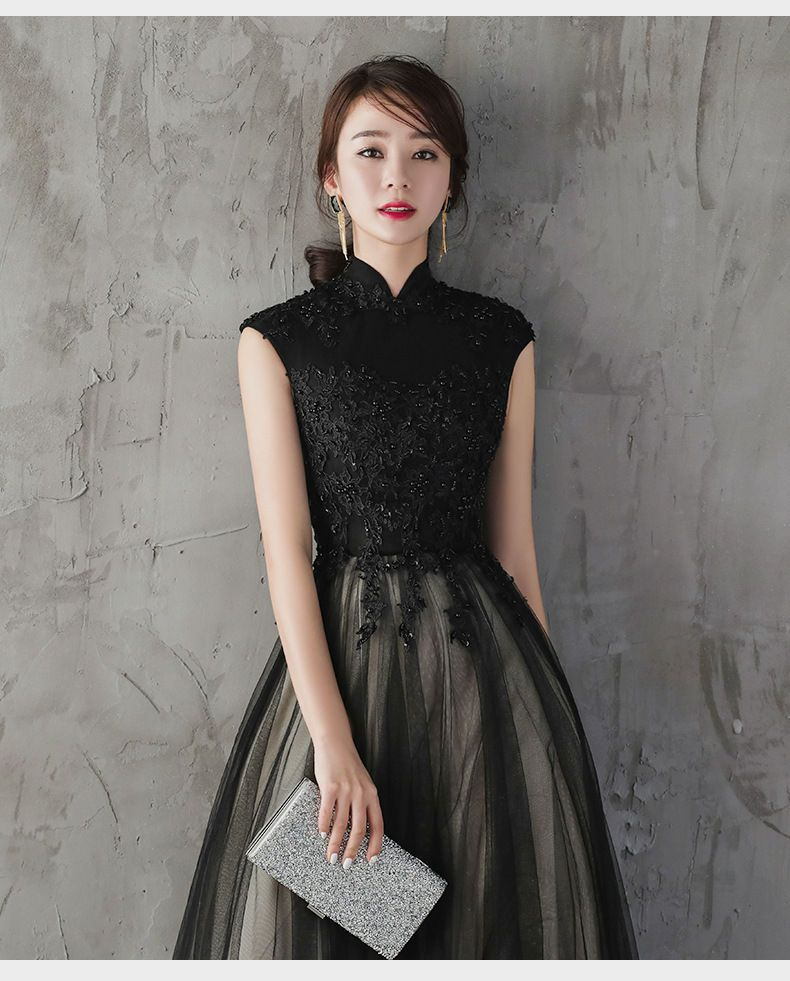 Wonhi Sleeveless Embroidered A-Line Evening Gown | YesStyle
