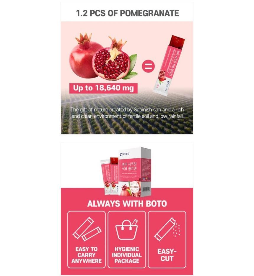 Buy BOTO - Beauty Secret Pomegranate Collagen in Bulk ...