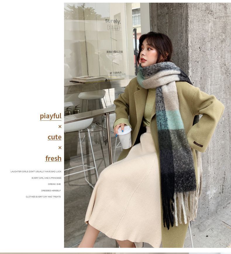 Frior Plaid Fringed Scarf | YesStyle