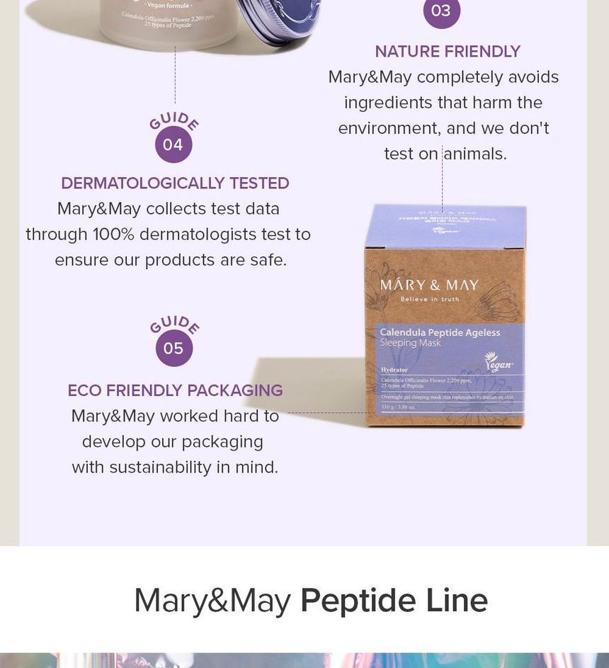 Buy Mary&May - Calendula Peptide Ageless Sleeping Mask Mini in Bulk ...
