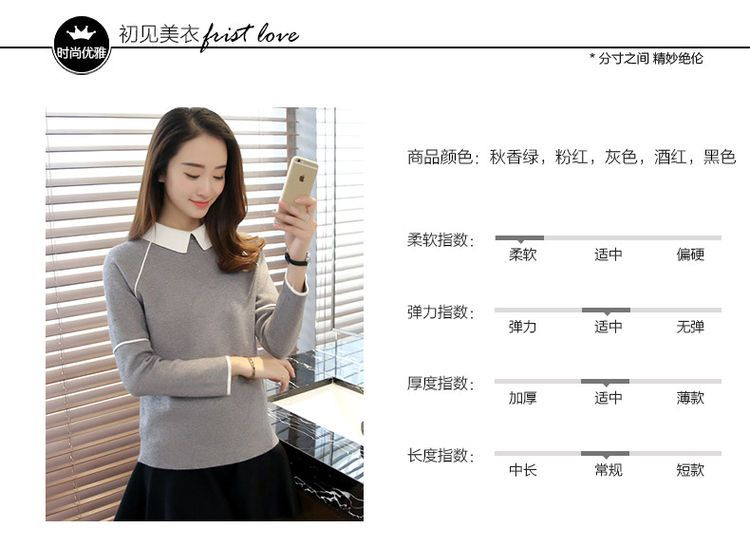 lilygirl Collared Long-Sleeve Knit Sweater | YesStyle