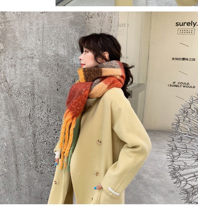 Frior Plaid Fringed Scarf | YesStyle