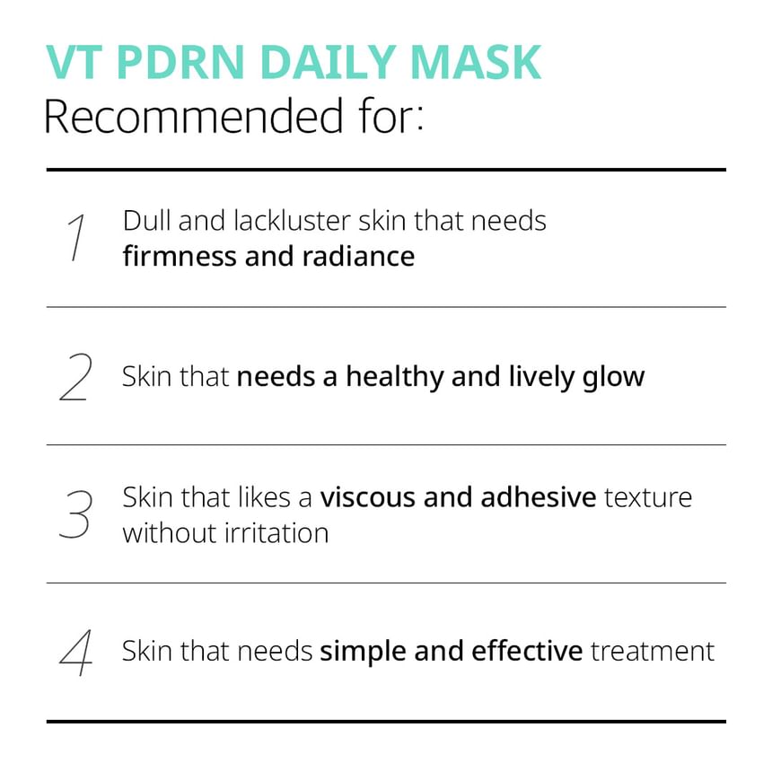 Buy VT - PDRN Daily Mask in Bulk | AsianBeautyWholesale.com
