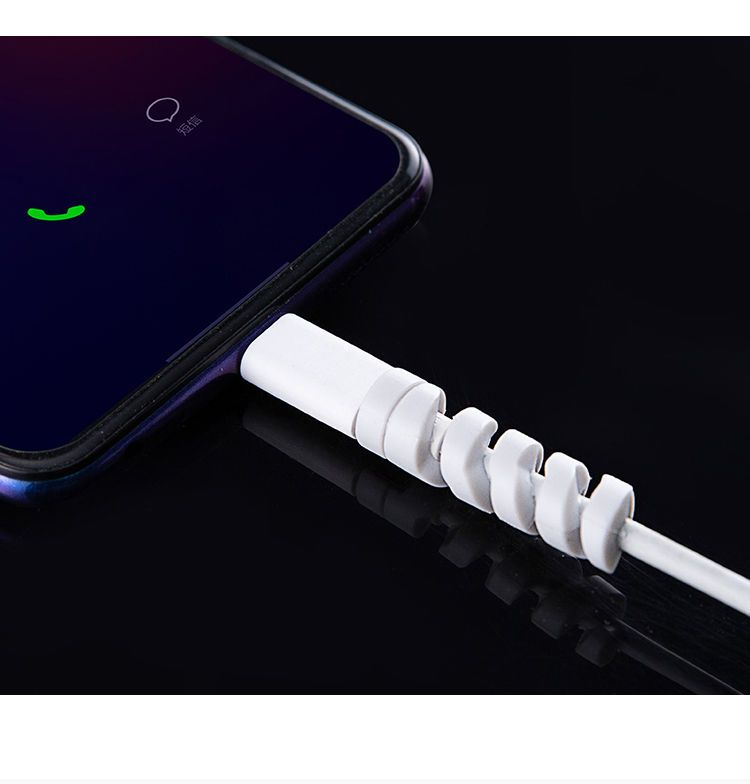 Fun House Set of 4: Silicone Mobile Coil Cable Protector | YesStyle