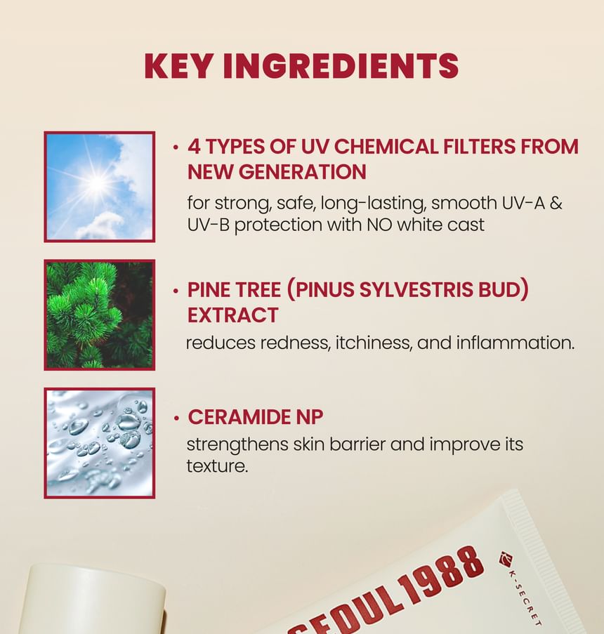 Buy KSECRET - SEOUL 1988 Sun : Pine Tree + Ceramide in Bulk | AsianBeautyWholesale.com