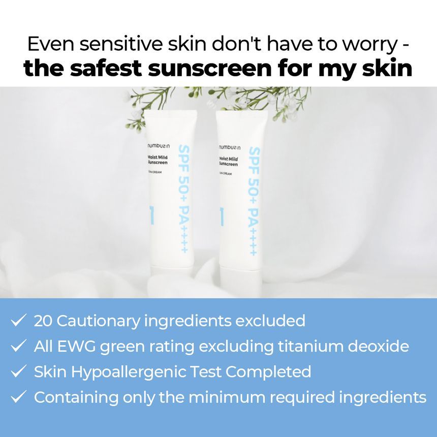 numbuzin No. 1 Mild Moisturizing Sunscreen | YesStyle