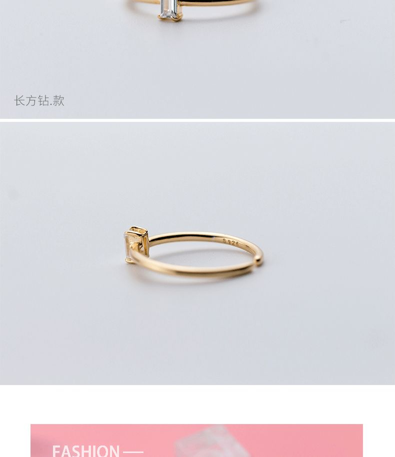 A’ROCH 925 Sterling Silver Rhinestone Ring | YesStyle