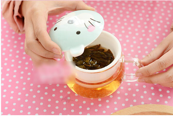 Show Home Animal Lid Drinking Cup with Tea Infuser | YesStyle