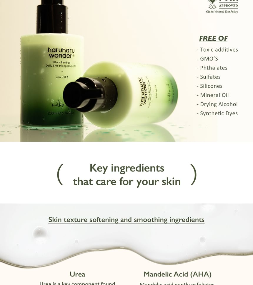 Buy haruharu wonder - Black Bamboo Daily Smoothing Body Oil in Bulk ...