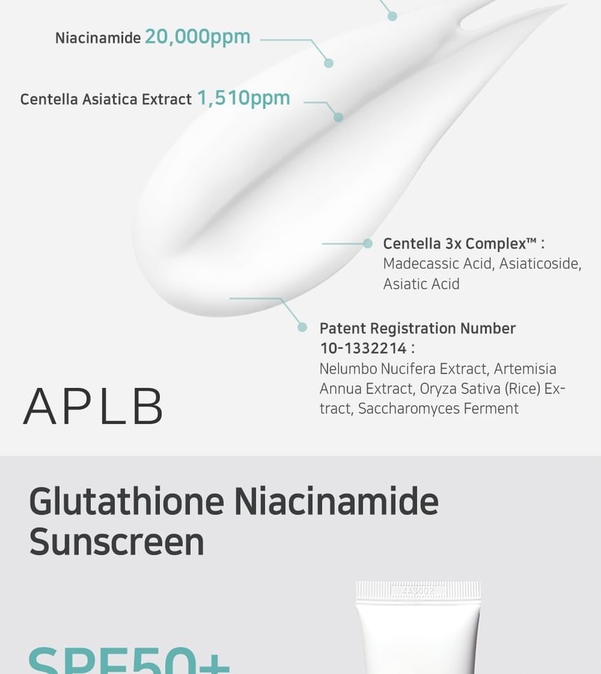 Buy APLB - Glutathione Niacinamide Sunscreen (x80) (Bulk Box) in Bulk ...