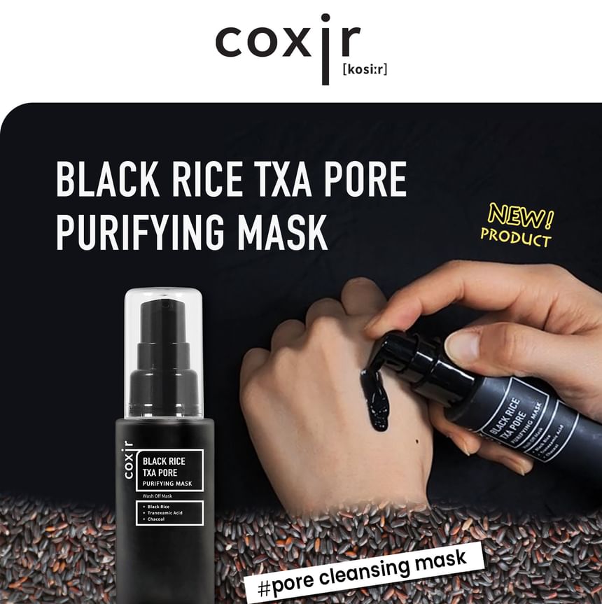 Buy coxir - Black Rice TXA Pore Purifying Mask (x9) (Bulk Box) in Bulk ...
