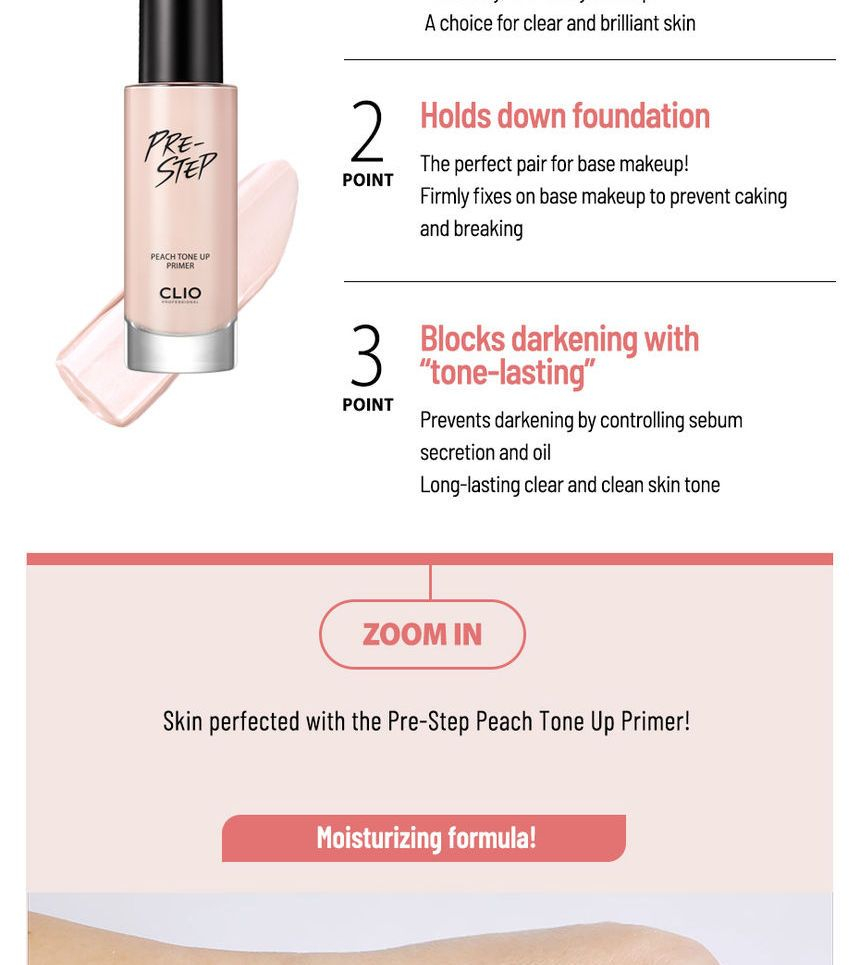 Buy CLIO - Pre-Step Peach Tone Up Primer in Bulk | AsianBeautyWholesale.com
