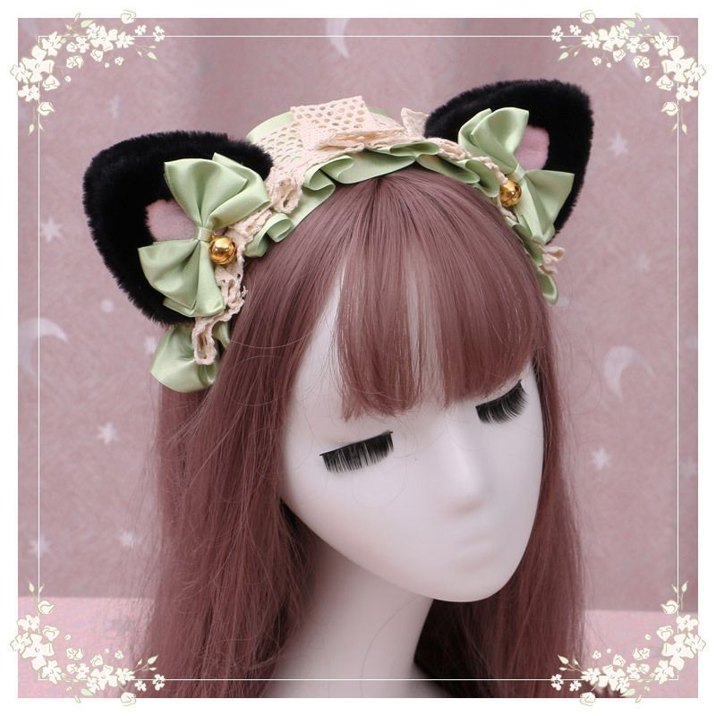Kentekky Lace Fluffy Cat Ear Headband Yesstyle