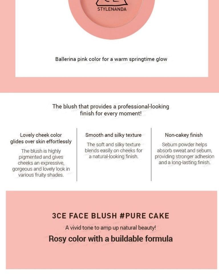 3CE Face Blush Mood For Blossom Edition - 5 Colors | YesStyle