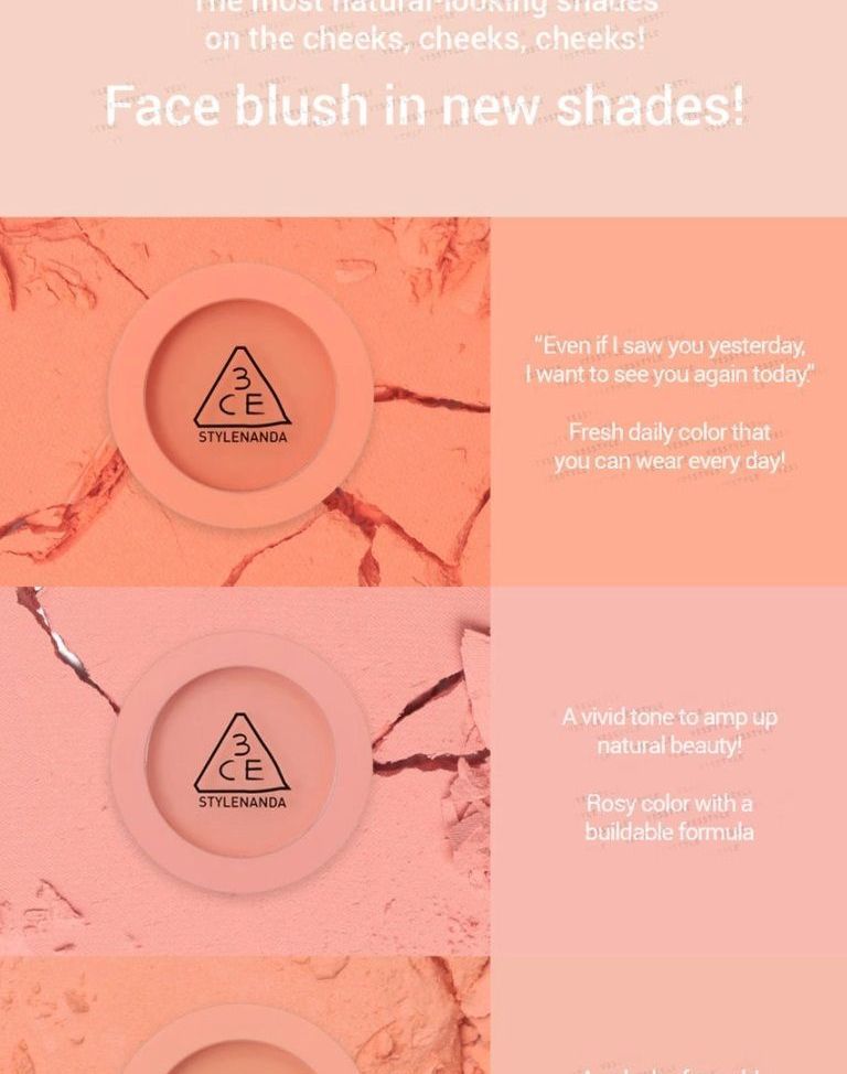 3CE Face Blush Mood For Blossom Edition - 5 Colors | YesStyle