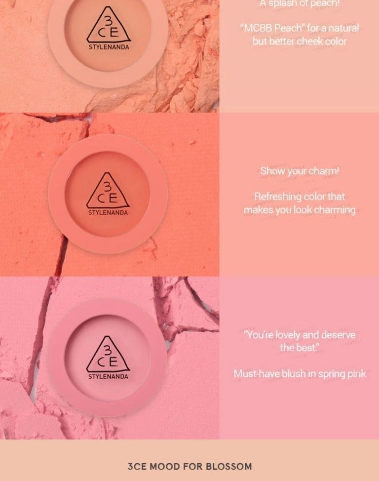 3CE Face Blush Mood For Blossom Edition - 5 Colors | YesStyle