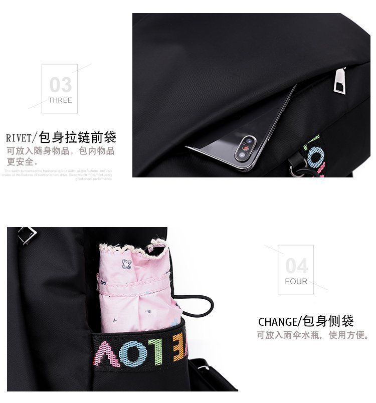 Golden Kelly Boxy Nylon Backpack | YesStyle