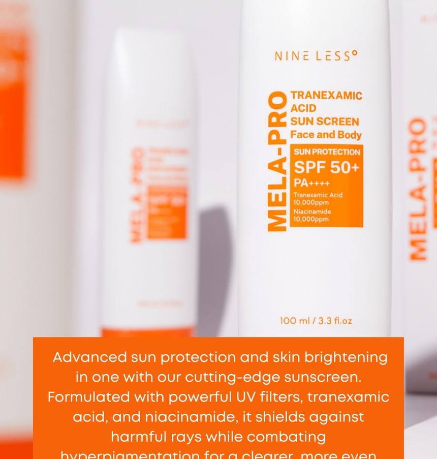 Buy NINELESS - Mela-Pro Tranexamic Acid Sun Screen (x80) (Bulk Box) in ...