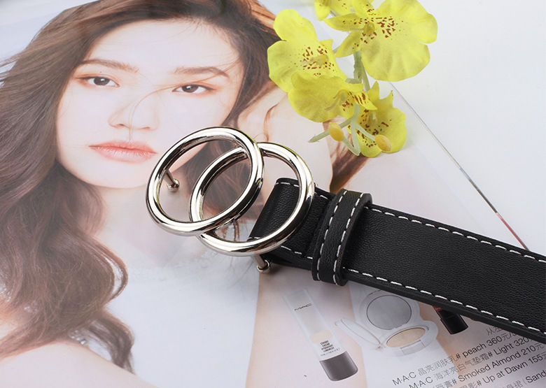 Rofuka Faux Leather Double Hoop Buckle Belt | YesStyle