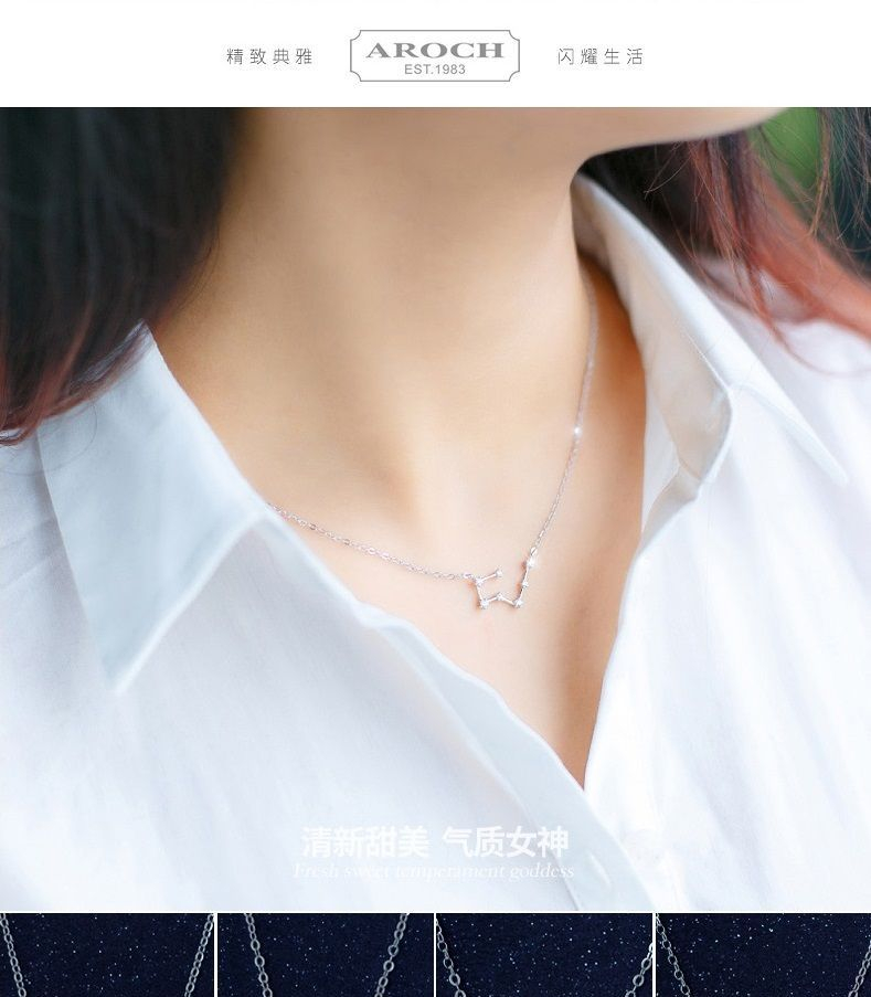 A’ROCH 925 Sterling Silver Rhinestone Necklace | YesStyle