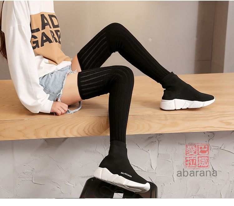 Abarana Plain Thigh High Socks | YesStyle