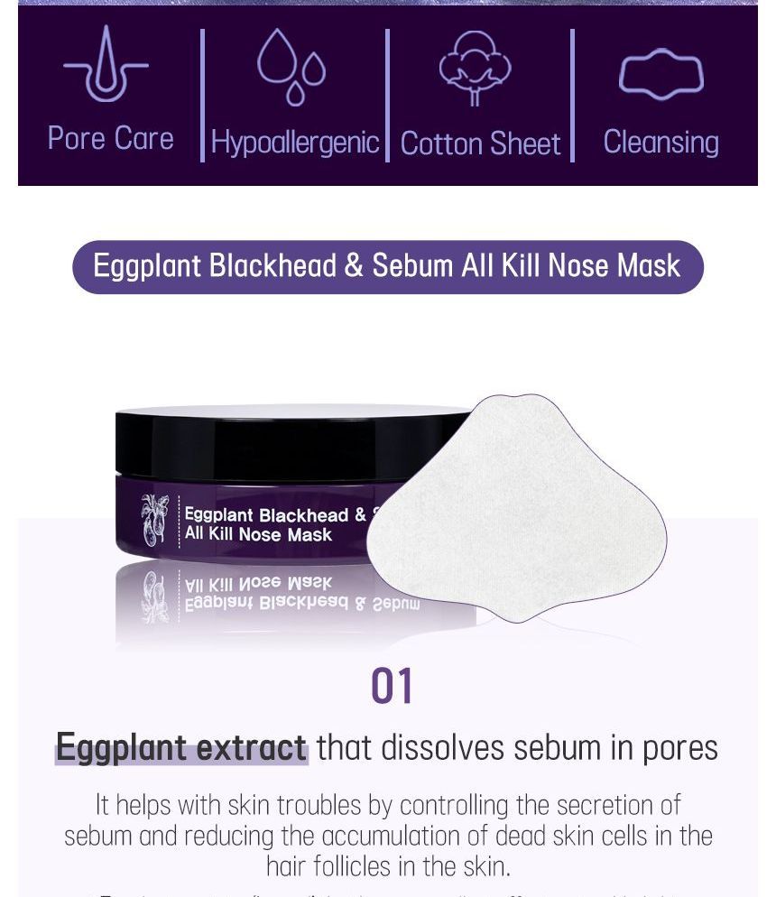 Buy eyeNlip - Eggplant Blackhead & Sebum All Kill Nose Mask in Bulk ...